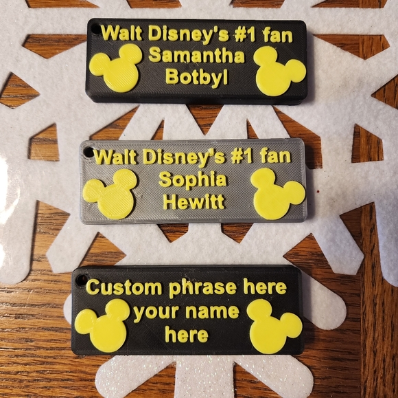 custom | Other | Custom 3d Printed Disney Tags For Luggage And ...